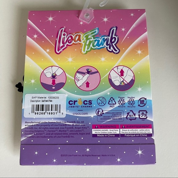 CROCS | Accessories | Lisa Frank Crocs Jibbitz 5 Shoe Charms Collab ...